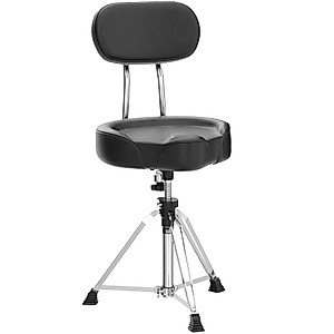 Boltd Drum Throne Made in Taiwan Adjustable Motorcycle Style with Large Backrest Seat Comfortable Drum Set Percussion Stool