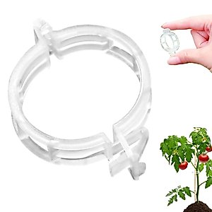 Secured Plastic Plant Clip, 2024 New Plant Fixing Clips for Climbing Plants Plastic Support, Small Plastic Clip Tomato Trellis Clips for Garden Vine Plant Vegetables Tomato (white-100 pcs)