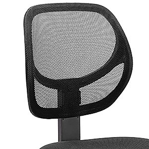 Amazon Basics Low-Back, Upholstered Mesh, Adjustable, Swivel Computer Office Desk Chair, Black
