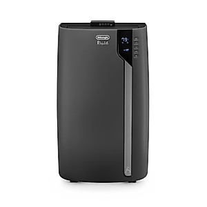 De'Longhi Pinguino Portable Air Conditioner, Dark Gray - For Rooms Up to 500 sq. ft. - Cooling, Dehumidifying & Fan Modes - Easy to Use - Washable Filter Included