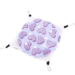 balacoo Swinging X Animal Hammock Squirrel Bed Double Style Warm Sleep Pet Ferret Guinea Layer Pig Bird for Printed Parrot Sleeping Hamster Bunk Rat Chinchilla Hanging Mice Layers