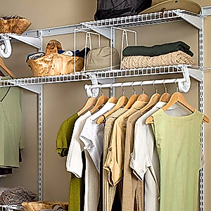 Kosiehouse Shelf Divider for Wire Shelving - Sturdy Wire Closet Shelf Divider Organizer and Storage Separator to Tidy Wardrobe Clothes