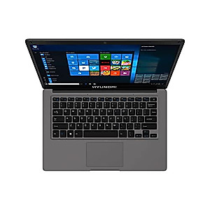 HYUNDAI 14" Notebook 4GB RAM, 128GB SSD, Windows 10 Home Laptop, Intel Celeron N4020, 14.1" Inch IPS Display, Expandable Storage, WiFi & Bluetooth - Grey