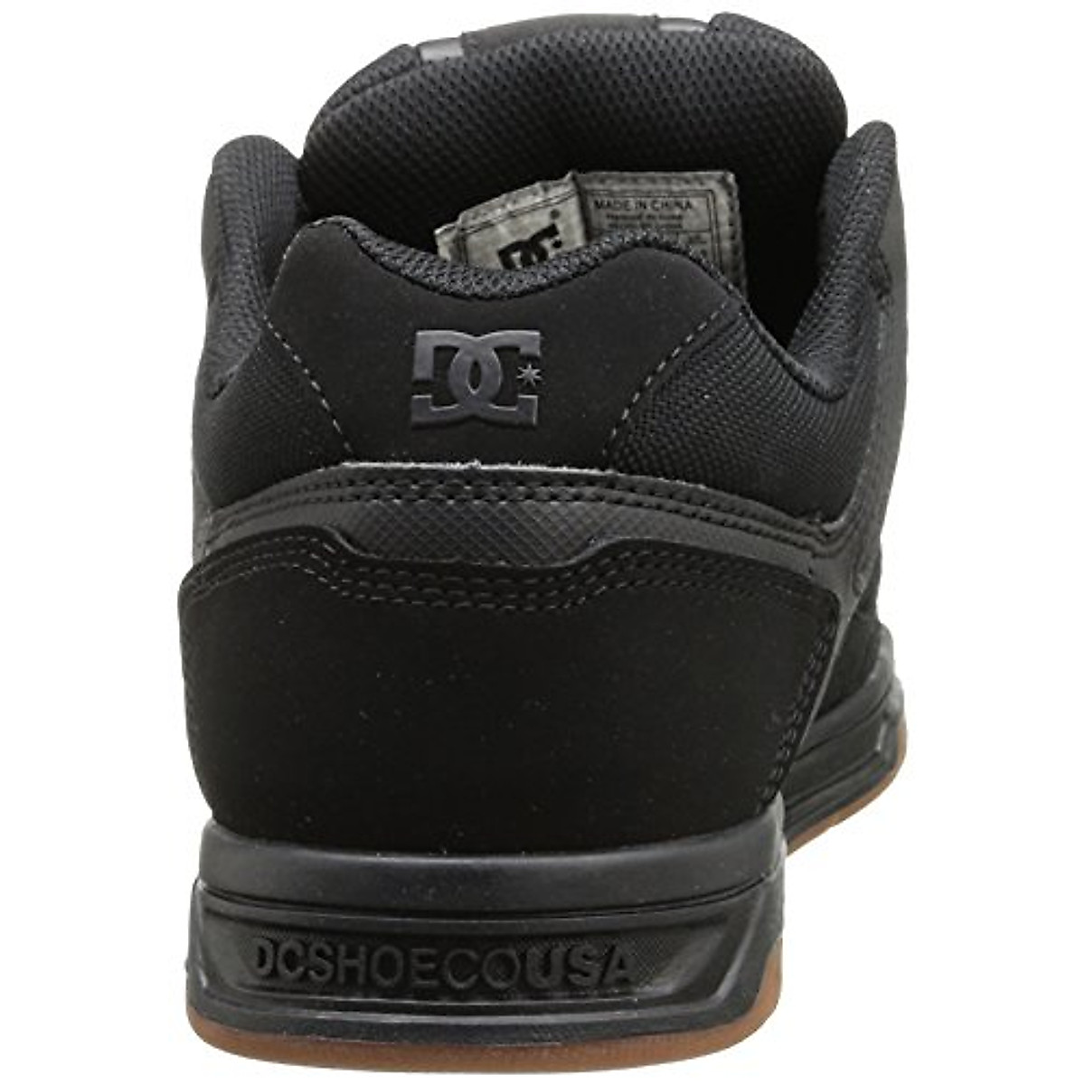 DC Men's Stag Low Top Skate Shoe, Black/Gum, 11 D US