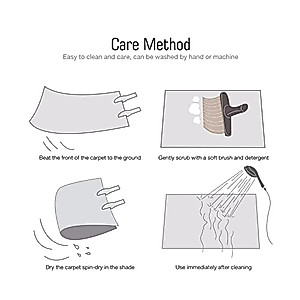 Many Coffee Beans Decorative Area Rug, Cup of Coffee Retro Home Rug, Bedroom Rug with Non-Slip Backing Washable for Bedroom Living Room Dining Room Office (5ft×6ft)