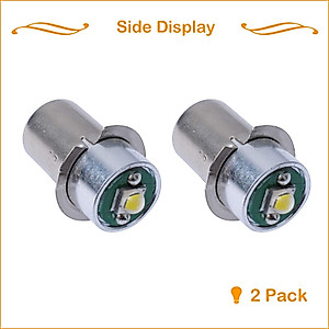 Podoy 3w 18v LED Upgrade Bulb for Compatible with Ryobi P704, P703, P700 Replace 780287001 Flashlight Bulb with White Light (2 Pack)
