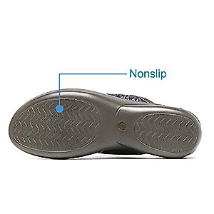 Beach Sandals Toe Shoes Women's Casual Solid Peep Summer Sandals Wedge Platform Fashion Ladies Women's Sandals (Silver, 8)