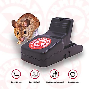 Mouse Traps, Mice Traps for House, Small mice Trap Indoor, Mouse Traps no See Kill, Reusable Mousetrap, Mice Trap That Work Outdoor, Pest Control Traps