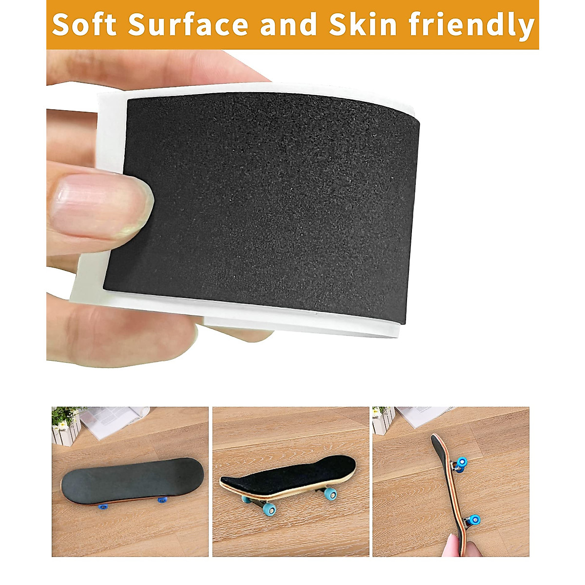 Tikfoam 30Pcs Fingerboard Foam Grip Tape, 38 x 110mm Foam Grip Tape for Fingerboards, Fingerboard Grip Tape