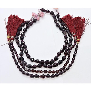 Natural Mozambique Garnet Drop facete Beads 7X9 mm 10 inch Long String Jewelry Making Gemstone Beads for Necklace Bracelet