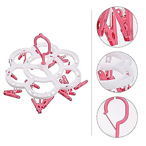 NOTRYA Wall Mounted Drying Rack, Glove Holder Windproof Drying Rack Towels Hanging Sturdy Clip Hanger Hats Superior Gloves Portable Folding Clothes (Color : Blue)