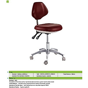Dental Mobile Chair Doctor's Stool PU Leather Dentist Doctor Chair QY 90G