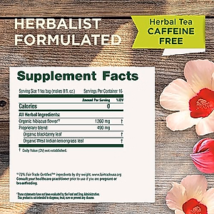 Traditional Medicinals Organic Hibiscus Herbal Tea, 16 Tea Bags (Pack Of 1)