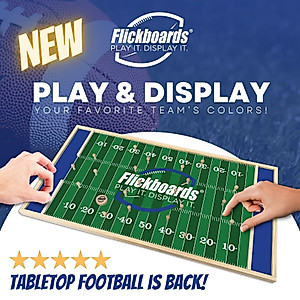 Flickboards Wooden Football Board Game - Family Fun Indoor Outdoor Party Games Sport Simulation Tabletop Game in Blue