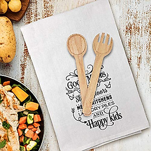 Style In Print Mother's Day Decor Flour Kitchen Towels Good Moms Have Sticky Floors Messy Laundry Cleaning Supplies Dish Design Only