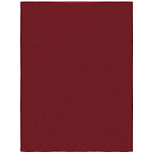 Sweet Home Stores Sweethome Collection Solid Design Rubberback Area Rug/Mat, 2'3" x 3', Red