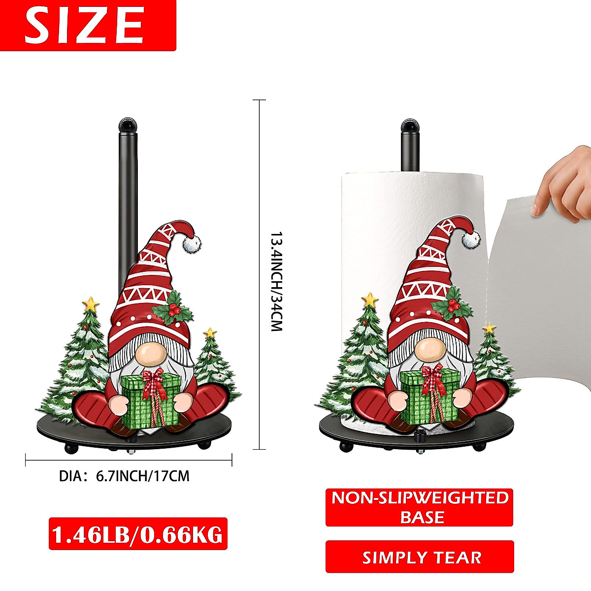 Thanksgiving Paper Towel Holder, Thanksgiving Decorations Indoor, Farmhouse Thanksgiving Kitchen Decor Accessories Metal Paper Towel Holder Stand, Turkey Decorations, Large Towel Stand for Countertops