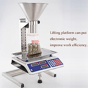 HQHAOTWU Stainless Steel Funnels ​with Support Stand Dispensing Funnel Stainless Steel Feeding Hopper for Powder Paste Liquid and Granule 5.5 in