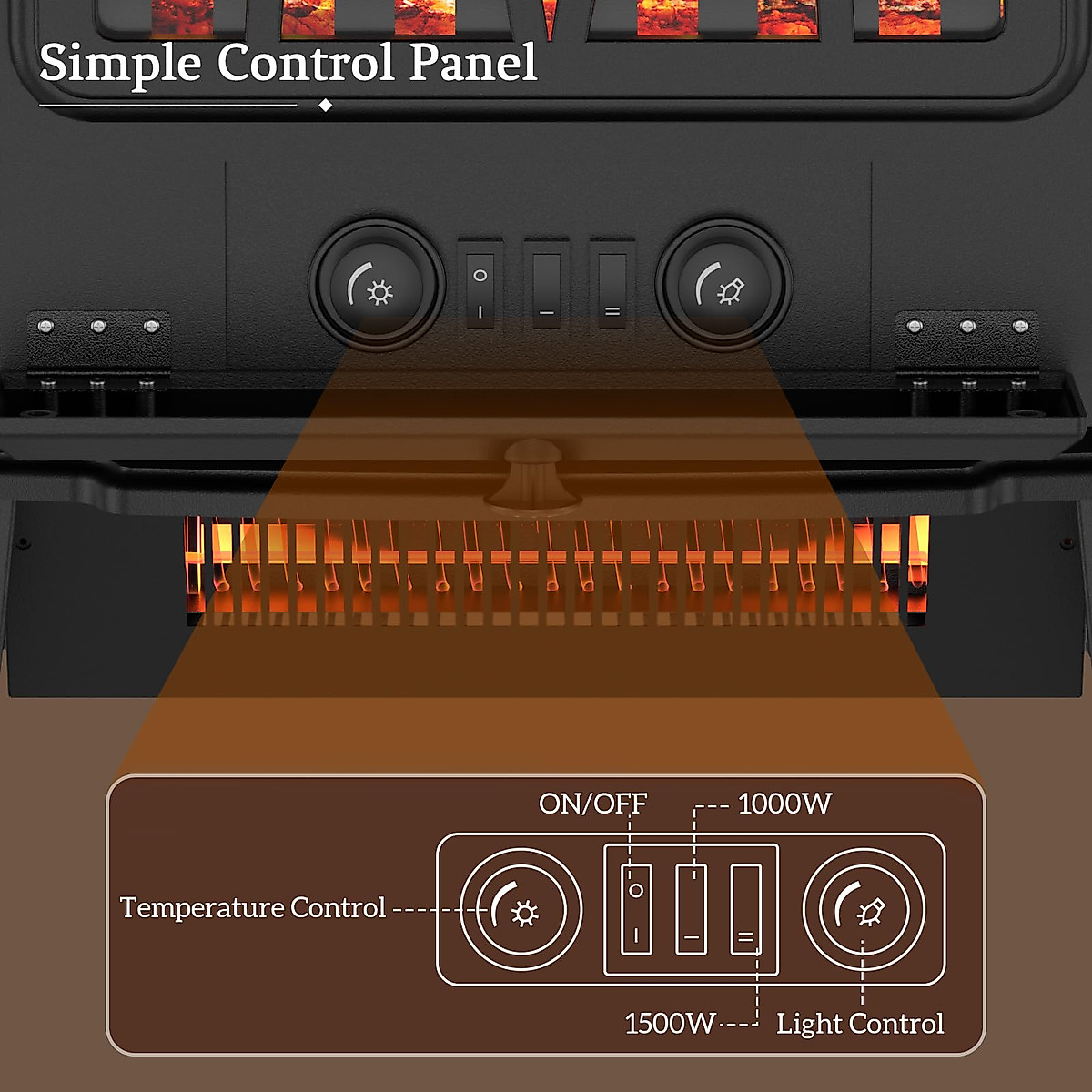 23" Electric Fireplace Heater Fireplace Stove