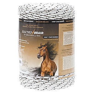 ElectroBraid PBRC1000C2-EB 1000 ft. Reel - Electric Fencing Designed for Horses & ElectroBraid ATENSIONKIT-EB Tension Kit