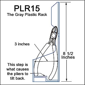 Plyworx Pliersrack PLR15 Plier Organizer - Sturdy Plastic 15 Pliers Holder for Tool Box Organization, Plier Rack Tool Organizers for Toolboxes and Storage