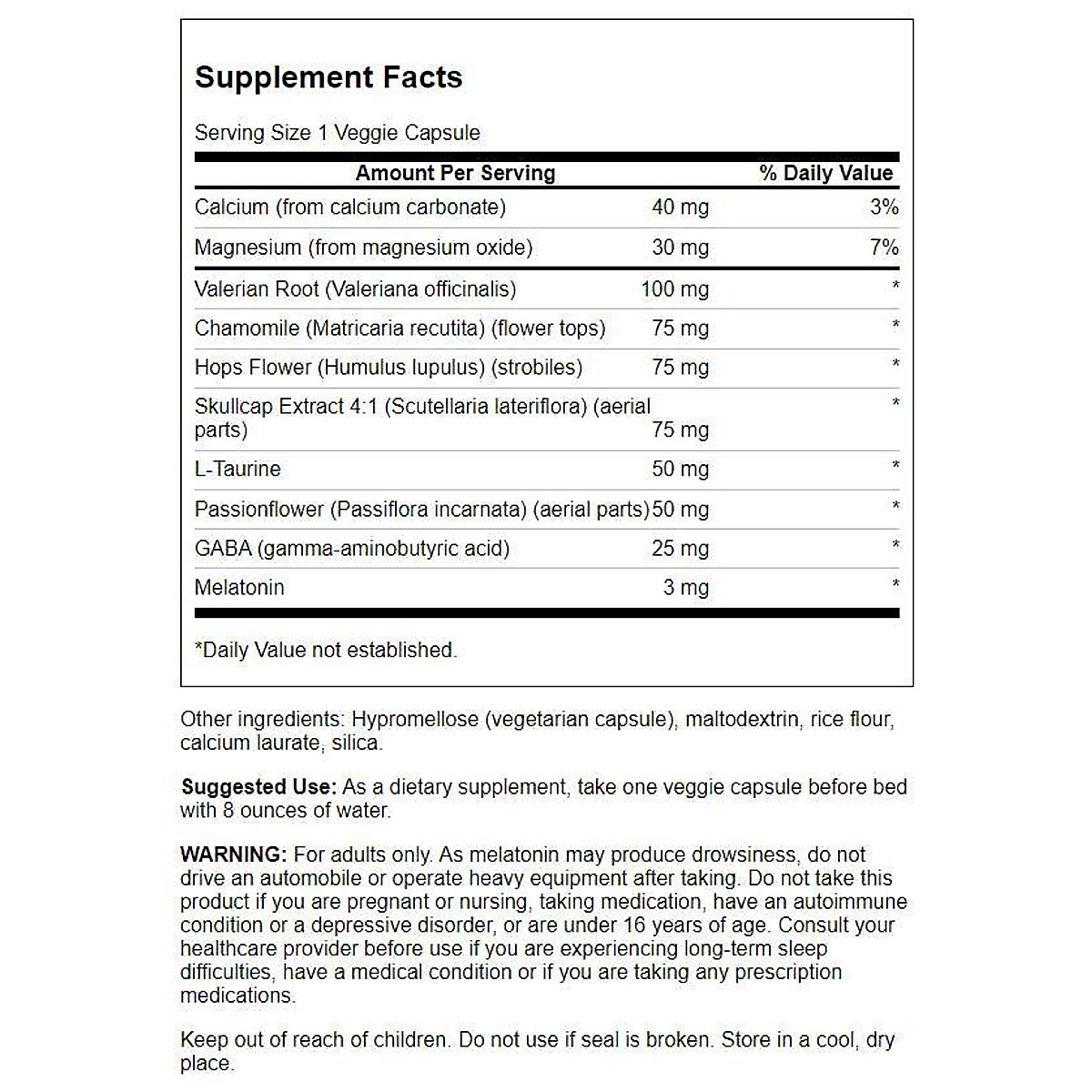 Swanson Sleep Essentials Includes GABA and Melatonin - 60 Veg Capsules (2 Pack)
