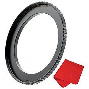 Breakthrough Photography 77mm to 82mm Step-Up Lens Adapter Ring for Filters, Made of CNC Machined Brass with Matte Black Electroplated Finish