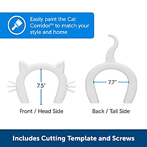 PetSafe ScoopFree Self Cleaning Cat Litter Box & Cat Corridor - Interior Cat Door Keeps ScoopFree Litter Box Hidden From Guests and Dogs - Private Access For Your Cat - Never Scoop Litter Again