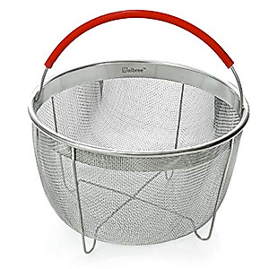 Original Salbree Steamer Basket for 6 quart Instant Pot Accessories, Stainless Steel Strainer and Insert fits IP Insta Pot, Instapot 6 qt, Other Pressure Cookers & Pots, with Handle [3qt 8qt avail]