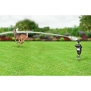 BLACK+DECKER Deer Repellent & Cat Repellent Outdoor Solar Powered Cat Deterrent for Garden Rabbit & Dog Repellent for Yard Motion Activated Sprinkler &Motion Sensor Sprinkler to Deter Animals 2 Pack