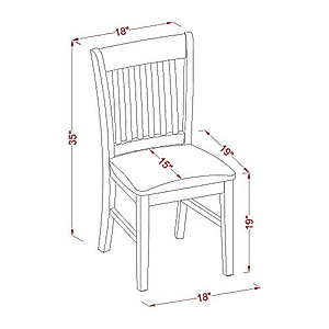 East West Furniture NOFK5-MAH-C Dining Set, 5-Piece