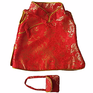 20208-Chinese Cheongsam Clothes for 14" - 18" Stuffed Animals