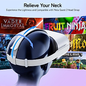 Replacement Head Strap for Oculus 2 Elite Strap, Enhanced Comfort and Gaming Immersion VR Accessories Compatible with Oculus/Meta Quest 2