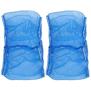 Strnek 2Pcs Bird Cage Cover Seed Catcher Birdcage Lightweight Soft Airy Polyester Mesh Cover Skirt Guard Universal Parrots Cage Accessories 26.0-52.0Inx6.7In (Small-Blue)
