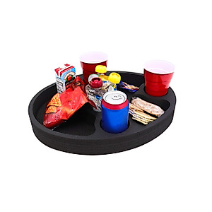 Polar Whale Floating Mini Bar Drink Holder Refreshment Table Tray for Pool Beach Party Float Lounge Durable Foam 17 Inches Large 7 Compartments UV Resistant