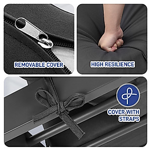 VINGLI Outdoor Furniture 4 Pieces Modern Aluminum Patio Furniture Set, Patio Sofa Set Outdoor Patio Conversation Sectional Set for Lawn, Garden, Backyard (Gray)