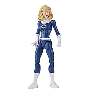 Marvel Legends Series Retro Fantastic Four Marvel's Invisible Woman 6-inch Action Figure Toy, Includes 3 Accessories , Blue