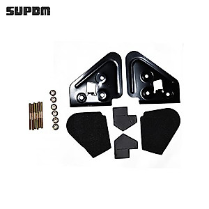 SUPDM Pair Towing Mirrors Compatible with Towing Mirrors 94-01 Dodge Ram 1500, 94-02 Ram 2500 3500 Truck Manual Adjusted Side Black Housing Set Left+Right