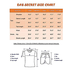 EA'S SECRET Womens Pajamas Set 100% Cotton Soft Short Sleeve Sleepwear Button Down Nightwear Summer Pj Sets S-XXL(Navy Blue,M)
