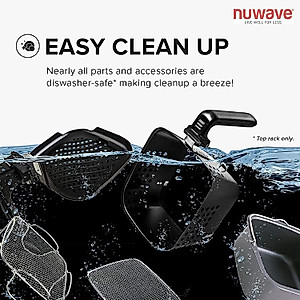 NUWAVE Brio 7-in-1 Air Fryer Oven, 7.25-Quart with One-Touch Digital Controls, Non-Stick Air Circulation Riser & Reversible Rack Included