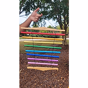 Yantra Cosmic Sound 8 Color Coded Chakra Healing Swing Chimes Bells Pipes Meditation Sound Healing with Mallet