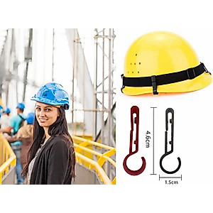 JLBLNHW 20 Pack Helmet Clips for Headlamp, Hardhat Headlamp Accessory, Hard Hat Accessories, Headlamp Hook, Hard Hat Light Clips, Easily Mount Headlamp on Narrow-Edged Helmet