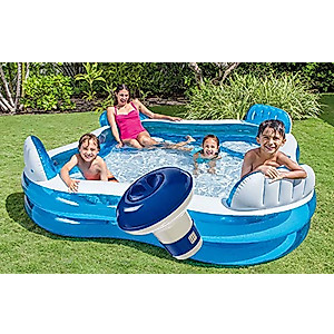 ATIE Inflatable/Above-Ground Pool Floating Mini 1" Chlorine/Bromine Tablet Dispenser for Pool, Spa, Hot Tub, and Fountain, Perfect for Inflatable & Above-Ground Pools