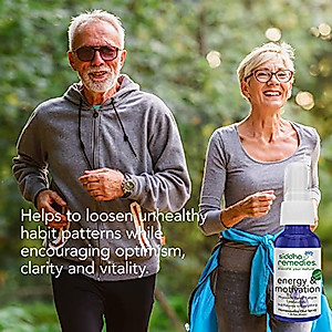 Siddha Remedies Energy & Motivation Spray | 100% Natural Homeopathic Remedy with Traditional Homeopathic Ingredients, Cell Salts and Flower Essences | No Alcohol No Sugar