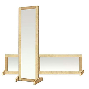 ECR4Kids Double-Sided Bi-Directional Mirror, Kids Furniture, Natural