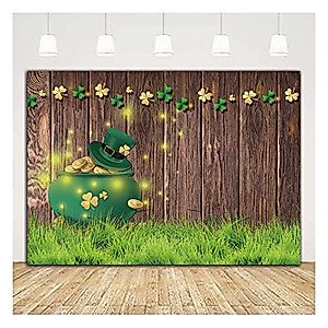 Happy St Patrick's Day Photography Backdrops 5x3ft Vinyl Lucky Irish Shamrock Board Baby Shower Birthday Party Photo Background
