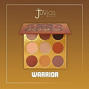 Juvia's Place The Warrior - Warm and Neutral, Shades of 9, Eyeshadow Palette, Professional Eye Makeup, Pigmented Eyeshadow Palette, Makeup Palette for Eye Color & Shine, Pressed Eyeshadow Cosmetics