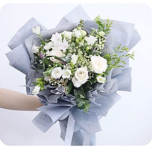 FWSA WRAPS Flower Wrapping Tissue Paper Sheets Black Gift Florist Packaging Lining Paper Bouquet Wraps Supplies 20" x 28" 35 Sheets Multi Colors (black)