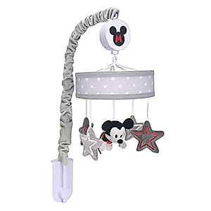 Lambs & Ivy Disney Baby Magical Mickey Mouse Musical Baby Crib Mobile - Gray