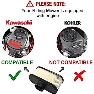 HQRP Filter Compatible with John Deere X300 X300R X304 X310 X320 X324 X340 X360 X500 X530 X534 S240 636M 648M 652M Lawn Tractor MIU12555